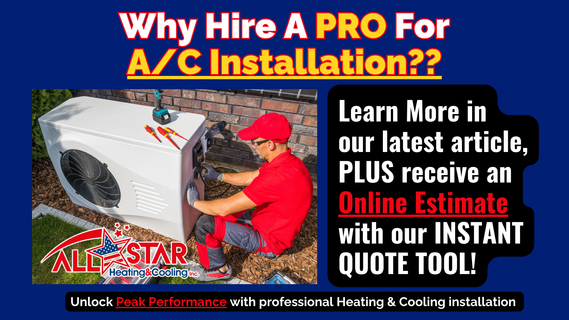 Proper A/C Installation and Replacement - All Star Heating and Cooling